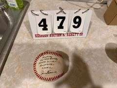 Beauford Sanders Autograph Ball - Kessler Auction & Realty Co., INC.