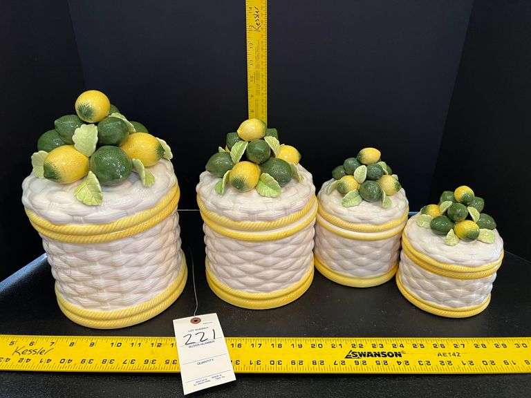 Lemon Lime Canister Set - Kessler Auction & Realty Co., INC.