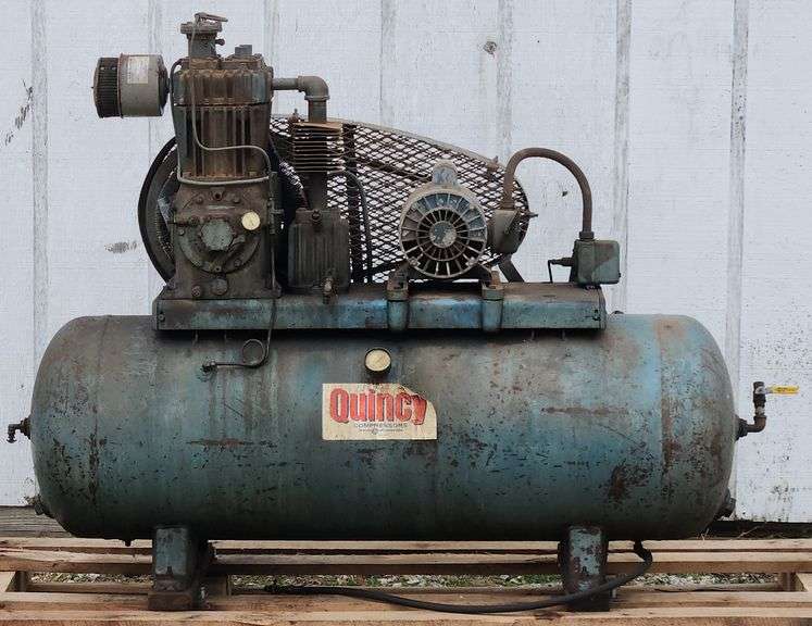 (AP) Quincy Air Compressor, Model 325, 70" x 21" x 52", Gallon Size ...