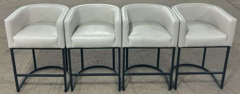 (CY) Faux Leather Counter Height Bar Stools - Kraft Auction Service, LLC