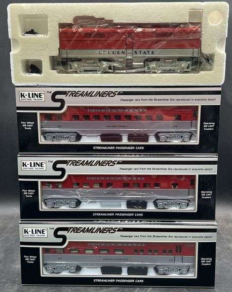 (S) K-Line Electric Trains O Gauge Streamliners Passenger Cars And ...