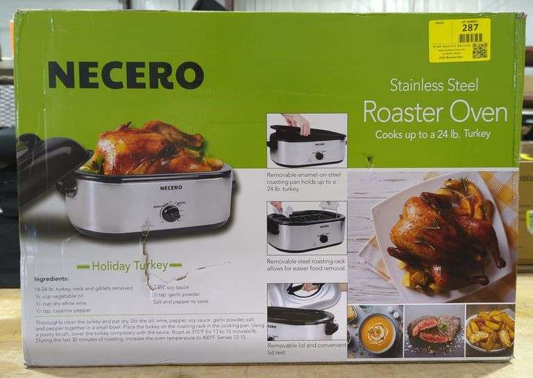 NECERO Stainless Steel Roaster Oven**Sealed Box** - Kraft Auction ...