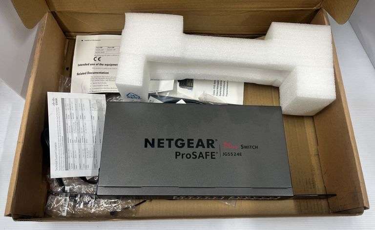 (AI) ProSafe Plus Switch 24-Port Gigabit Switch - Kraft Auction Service ...