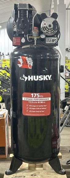 (CV) Husky 60 Gal. 3.7HP 1-Phase Air Compressor - Kraft Auction Service ...