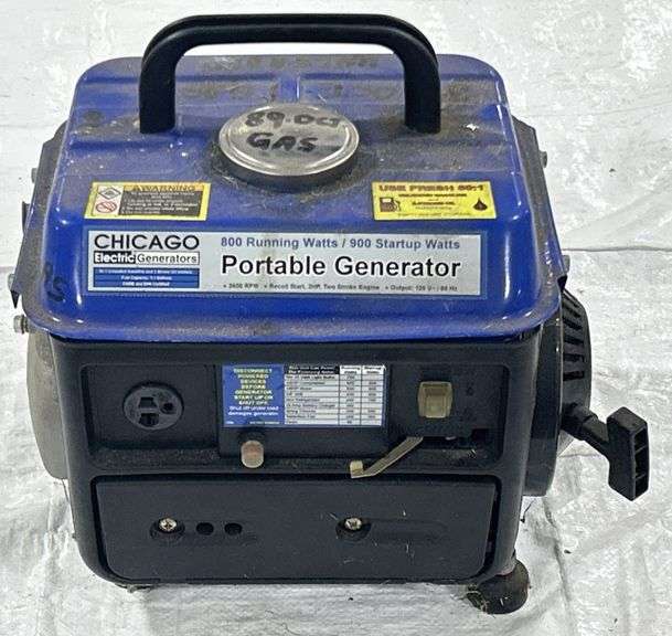 (L) Chicago Electric Generators Portable Generator - Kraft Auction ...