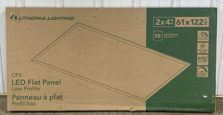 (CY) Lithonia Lighting 2’x4’ CPX LED Flat Panel - Kraft Auction Service ...