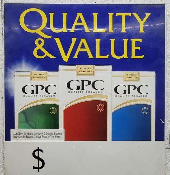 (Z) GPC Cigarette Sign. - Kraft Auction Service, LLC