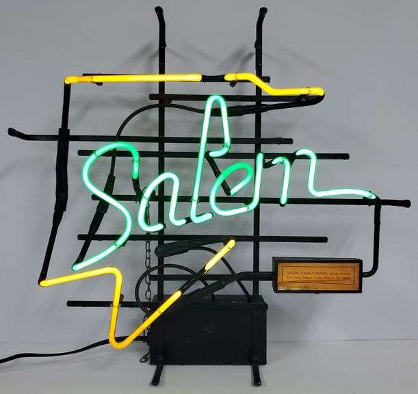 (QQ) Salem Cigarettes Neon Sign, 2 tone, 22 1/2" W x 21 3/4" H - Kraft ...
