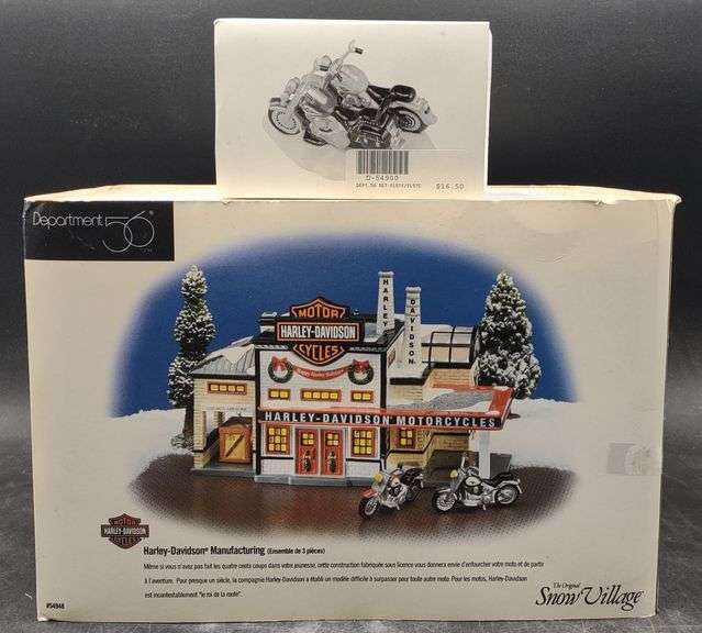(S) Department 56 Harley Davidson Snow Village Ceramics - Kraft Auction ...