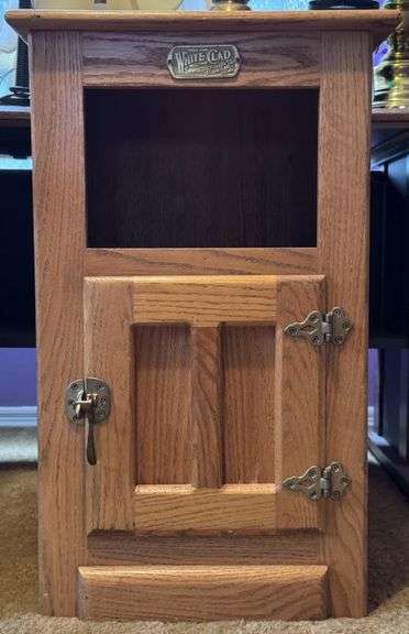 White Clad Oak Side Table - Kraft Auction Service, LLC