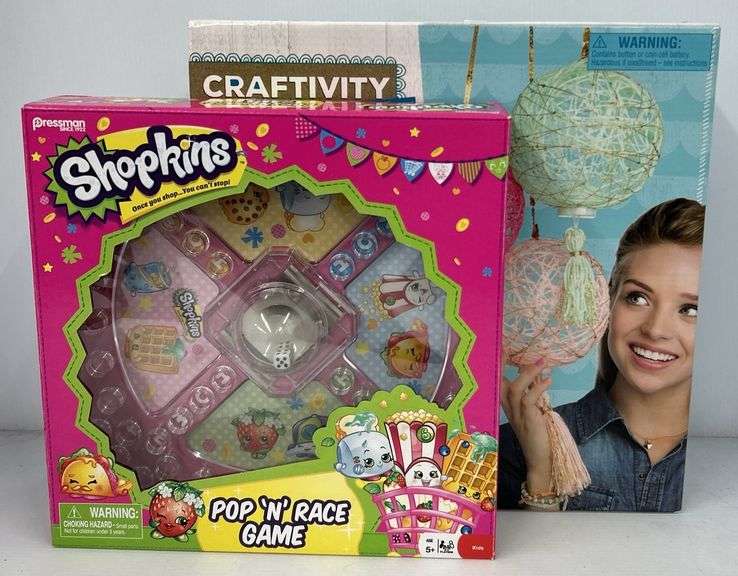 (F) Craftivity String Lanterns & Shopkins Game - Kraft Auction Service, LLC