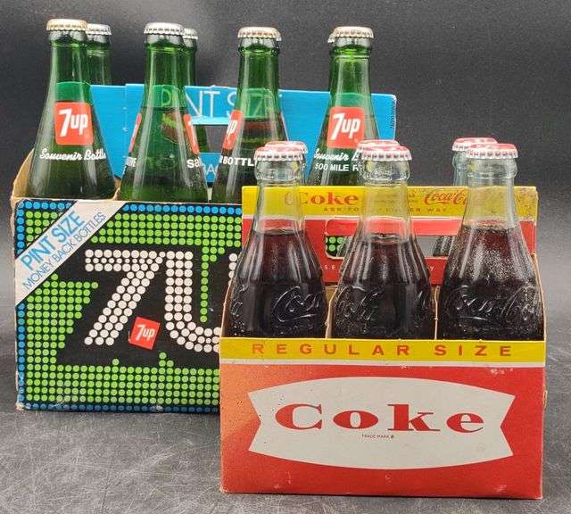 (Q) Unopened 7Up & Coke Bottles - Kraft Auction Service, LLC