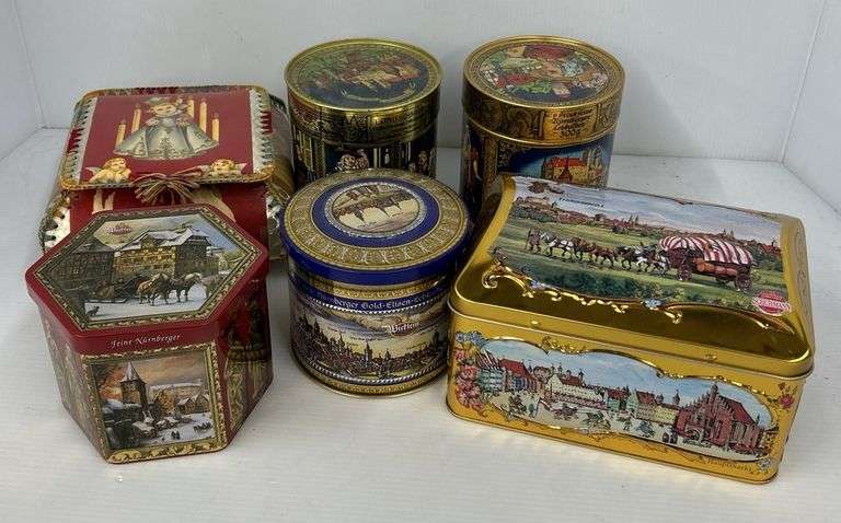 (P) German Christmas Tins: Vintage Otto Schmidt, Wicklein, Music Box ...