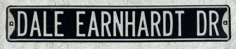 (H) Dale Earnhardt Dr Metal One Sided Sign - Kraft Auction Service, LLC