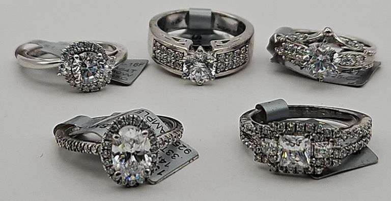 (AR) Finelli Jeweler Sample Engagement-Wedding Rings - Kraft Auction ...