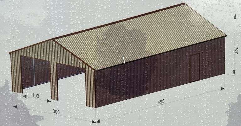 (AH) 42’Lx26’W All Vertical Metal Garage Building - Kraft Auction ...