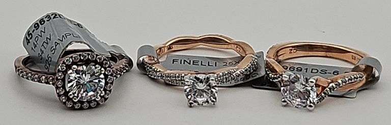 (AR) Finelli Jeweler Sample Engagement-Wedding Rings - Kraft Auction ...