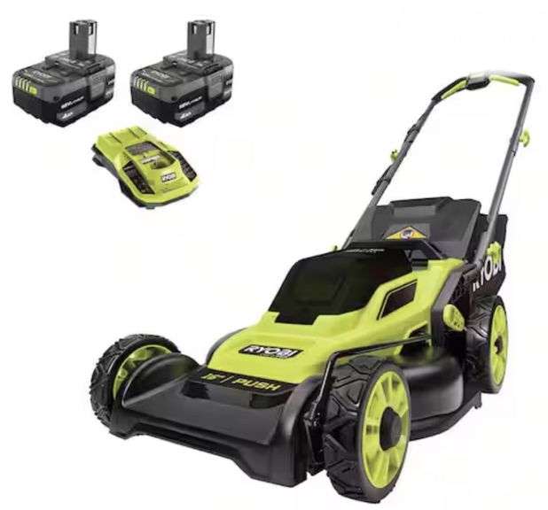 (CV) Ryobi 16" 18V ONE+ HP Push Lawn Mower - Kraft Auction Service, LLC