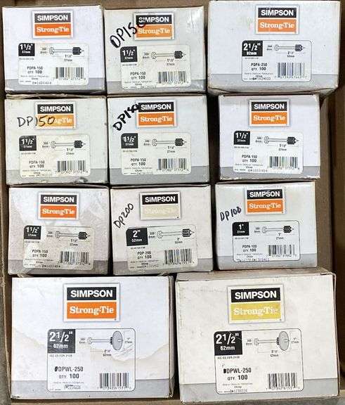 (AD) Lot: Simpson Strong-Tie Power Driven Pins - Kraft Auction Service, LLC