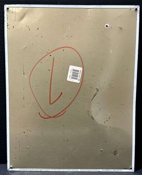 (AA) Metal Jim Bean One Sided Sign - Kraft Auction Service, LLC