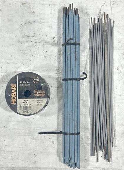 (H) Lot: Welding Rods & 18 Gauge MIG Solid Wire - Kraft Auction Service ...