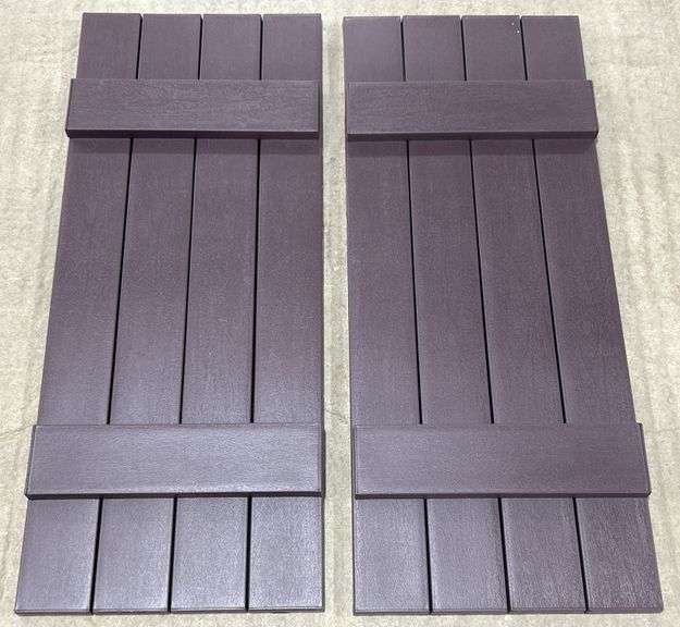 (CY) Ply Gem Dark Berry Plastic Shutters - Kraft Auction Service, LLC