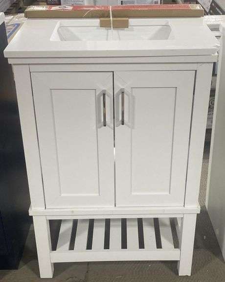 (CY) 24” Single Sink Bathroom Vanity - Kraft Auction Service, LLC