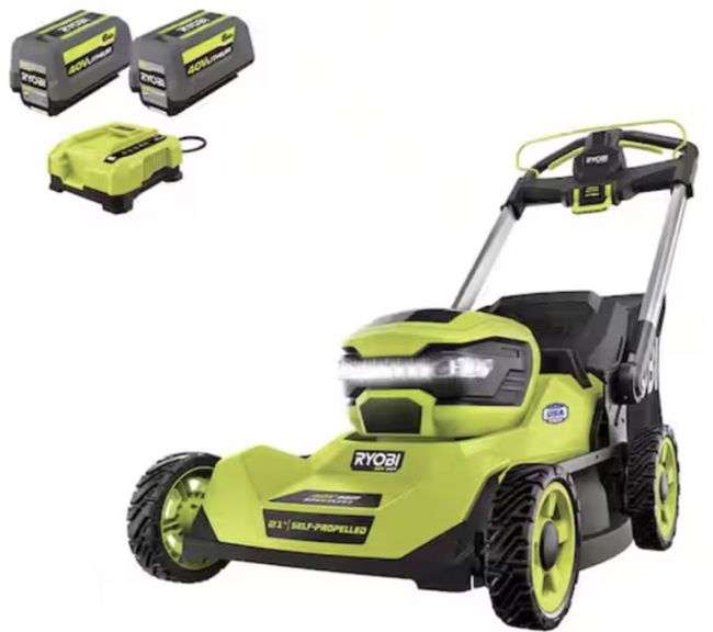 (CV) Ryobi 21" 40V HP Self Propelled Lawn Mower - Kraft Auction Service ...