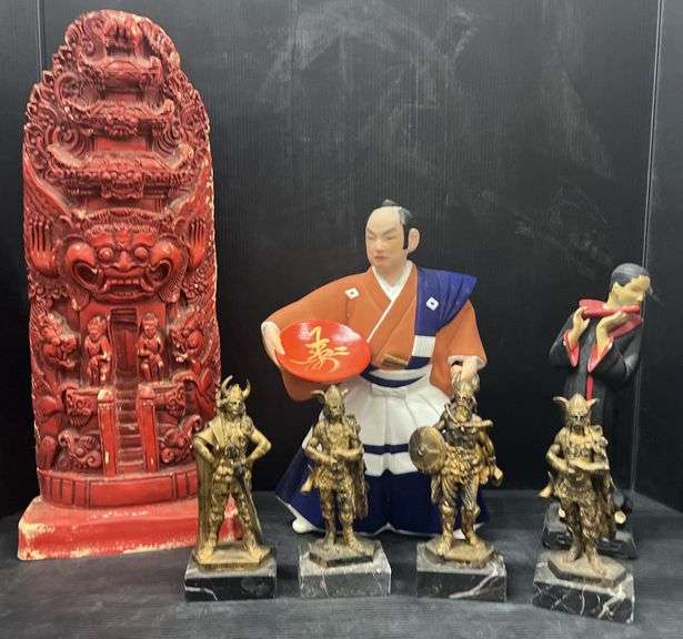 (S) Assorted Asian Decorative Statues - Kraft Auction Service, LLC