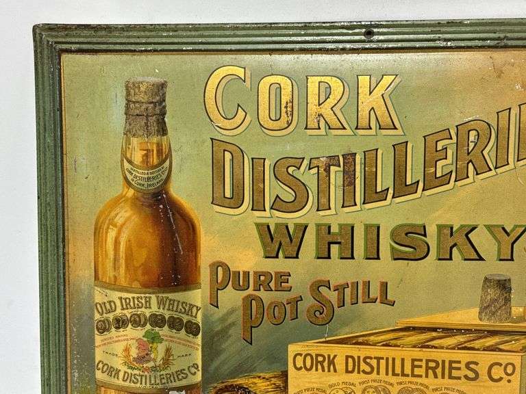 Antique Cork Distilleries Whisky Sign - Kraft Auction Service, LLC