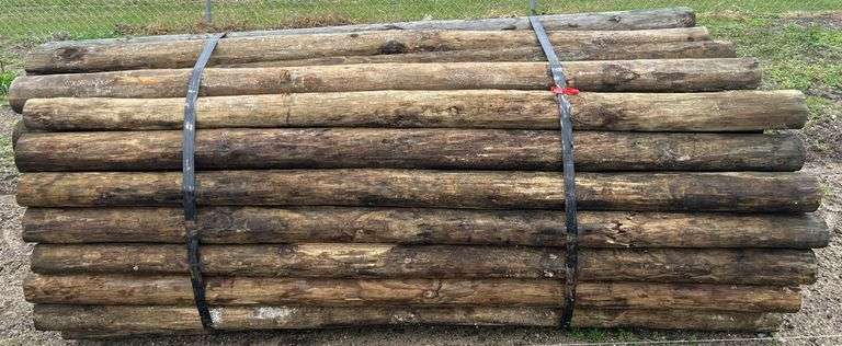 (AM) 7'Lx4"D Treated Posts, 60 Posts - Kraft Auction Service, LLC