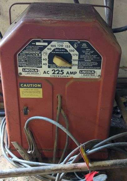 (E) Lincoln Electric Arc Welder 225 Amp - Kraft Auction Service, LLC