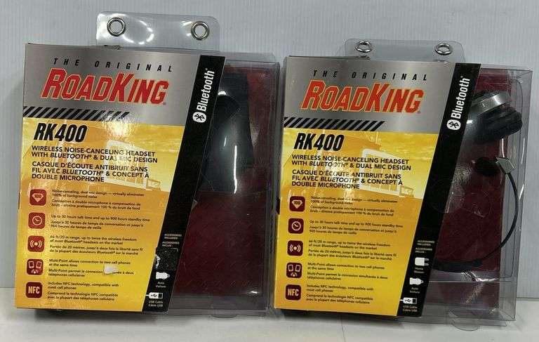 (R) The Original RoadKing RK 400. Wireless Noise-Canceling Headset With ...