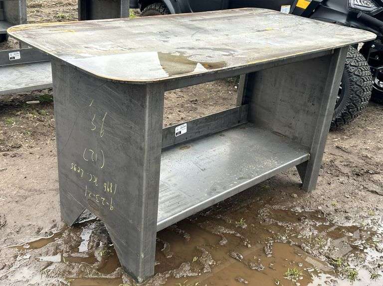 (G) 58” Metal Welding Table - Kraft Auction Service, LLC