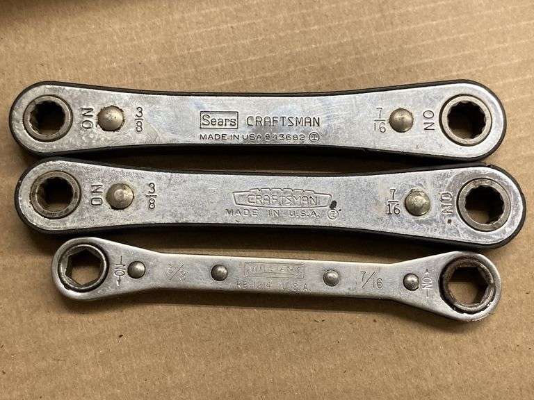 (E) Craftsman Ratcheting Double End Box Wrenches - Kraft Auction ...