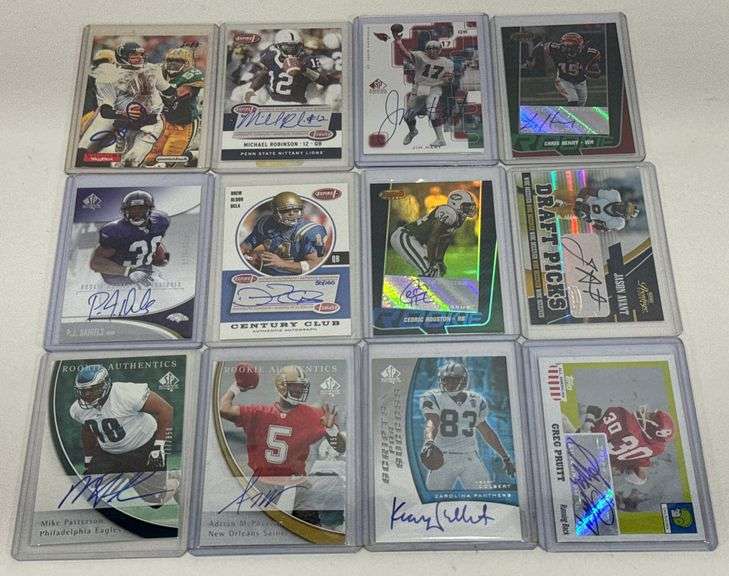 12 Autographed Football Cards - Kraft Auction Service, LLC