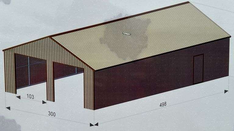 (AH) 42’Lx26’W All Vertical Metal Garage Building - Kraft Auction ...