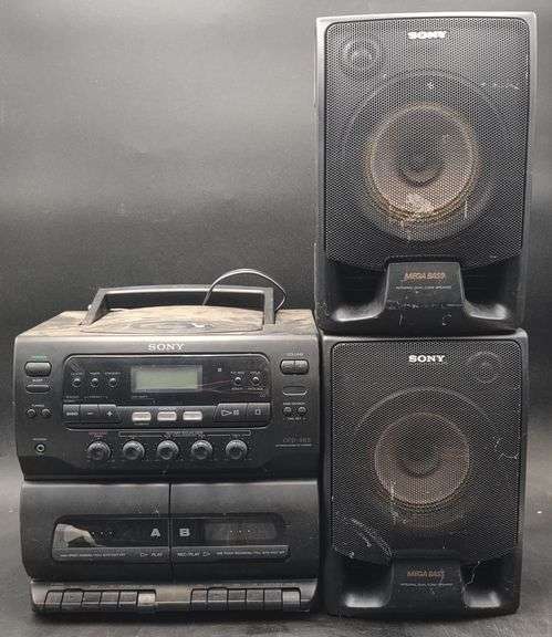 (Q) Sony CFD-565 CD Radio Cassette-Corder w/ Speakers - Kraft Auction ...
