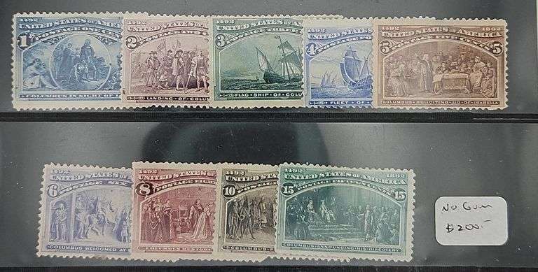 (A) United States Postage Stamps Commemorating Christopher Columbus ...