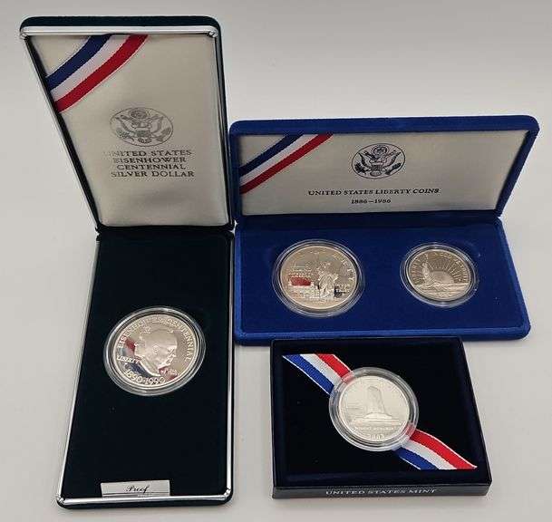 US Mint Eisenhower Centennial Silver Dollar, First Flight Centennial ...