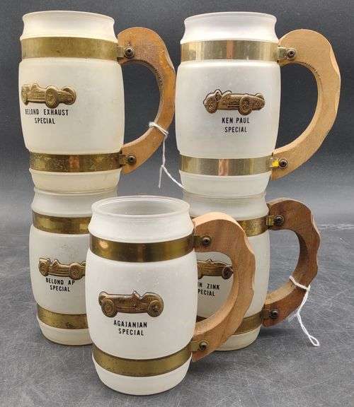 (AL) Frost Glass Indy 500 Mugs - Kraft Auction Service, LLC