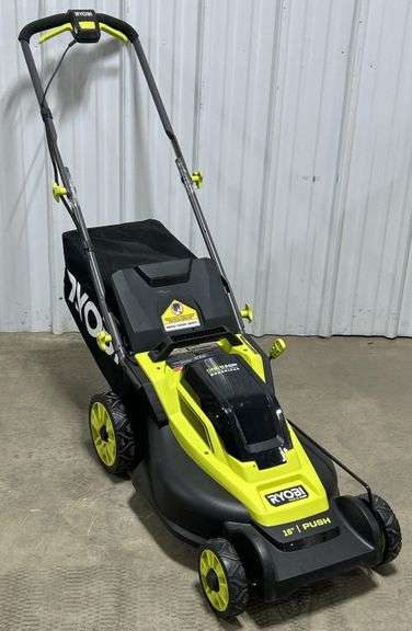 (CV) Ryobi ONE+HP 16" 18V Walk Behind Push Mower - Kraft Auction ...