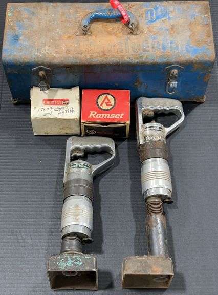 (AD) Remington Pneumatic Stud Drivers w/ Assorted Studs & Case 19”L ...