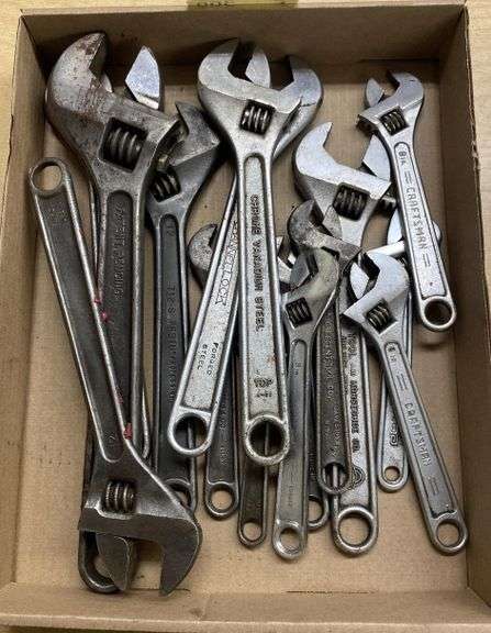 (E) Assorted Adjustable Wrenches - Kraft Auction Service, LLC