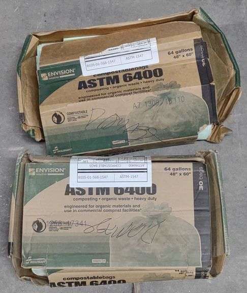 (ZZ) Envision ASTM 6400 Compostable Bags - Kraft Auction Service, LLC