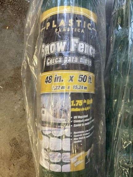 (E) Plastic Snow Fence Rolls, 48in x - Kraft Auction Service, LLC