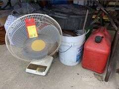 (E) Contents Under Table: Gas Cans, Oil Drip Pan, - Kraft Auction ...