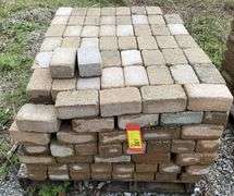 Pallet of Concrete Paver Stones, 7x4x2.5in, 350 - Kraft Auction Service ...