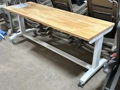 (CZ) Husky 72” Adjustable Height Work Table - Kraft Auction Service, LLC