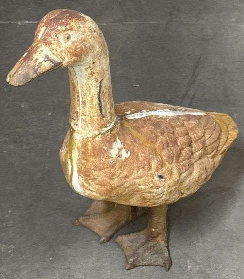 Cast Iron Goose Lawn Ornament 24in x 25.5in - Kraft Auction Service, LLC